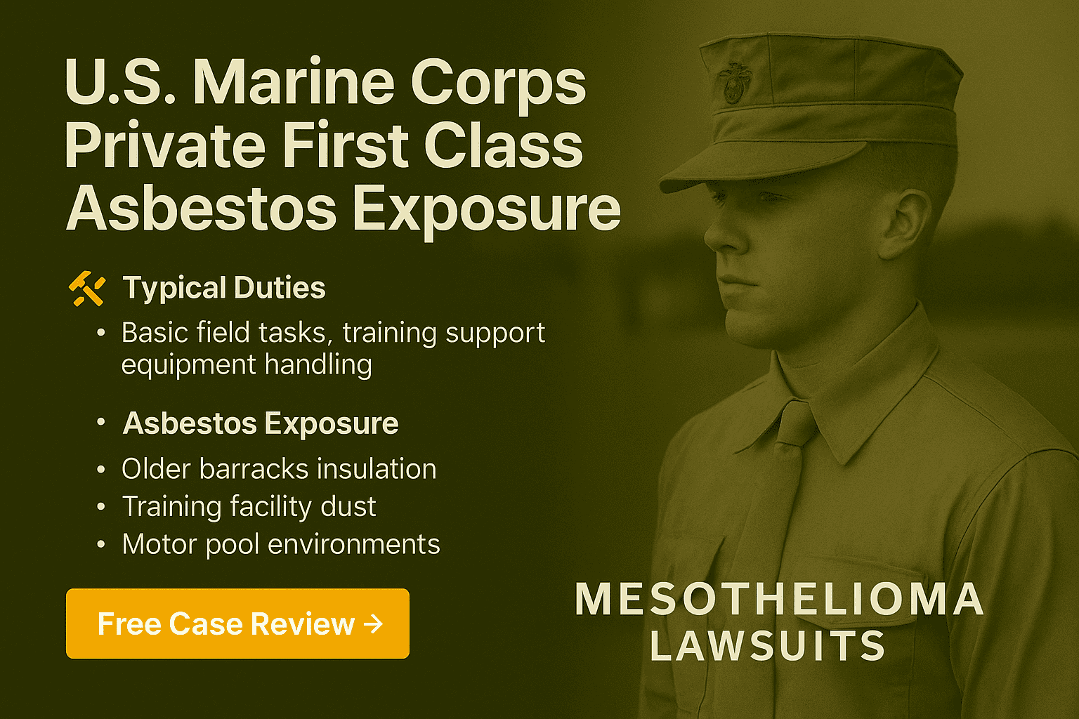 E-2 Marine Corps Private First Class (PFC) Asbestos Exposure | Early ...
