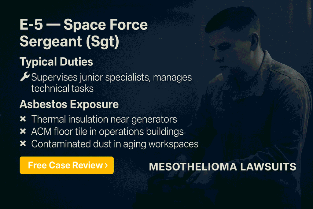 E-5 Space Force Sergeant Asbestos Exposure | Base Infrastructure ...