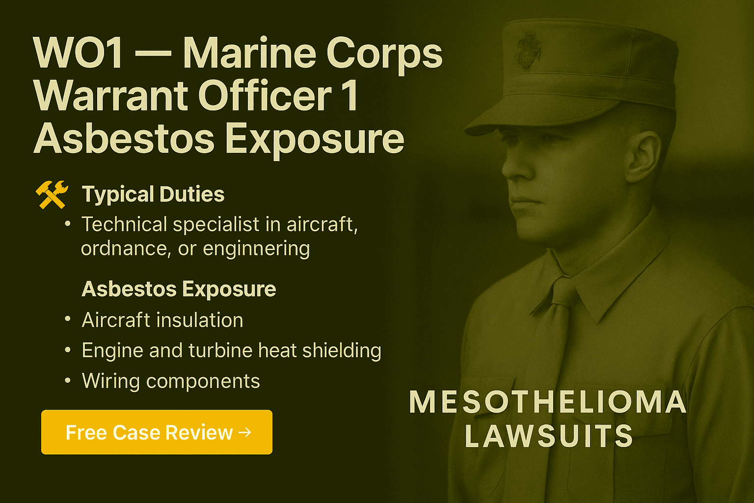 WO1 Marine Corps Warrant Officer 1 Asbestos Exposure | Military ...