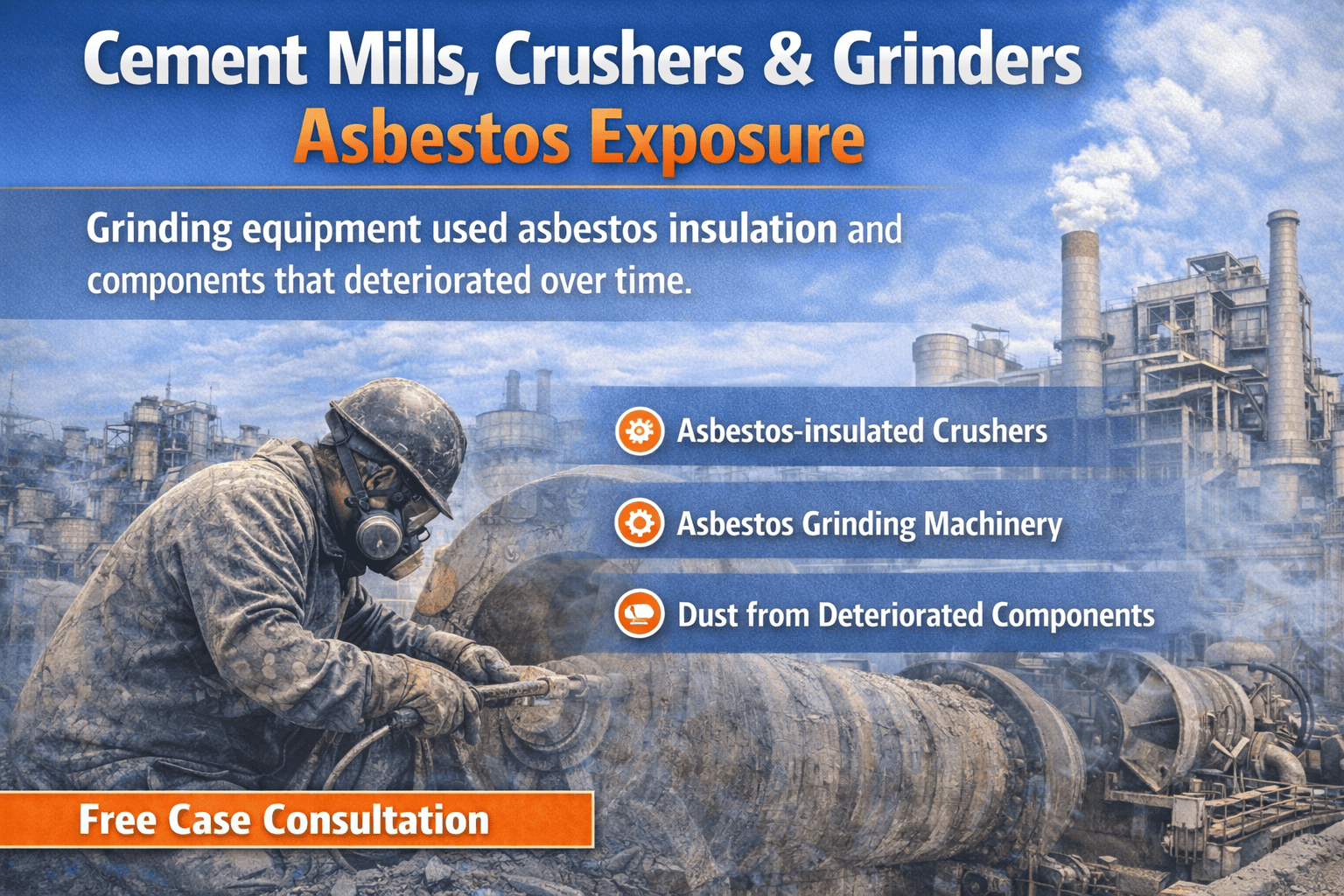 Cement Mills & Crushers Asbestos Exposure | Industrial Equipment Hazards