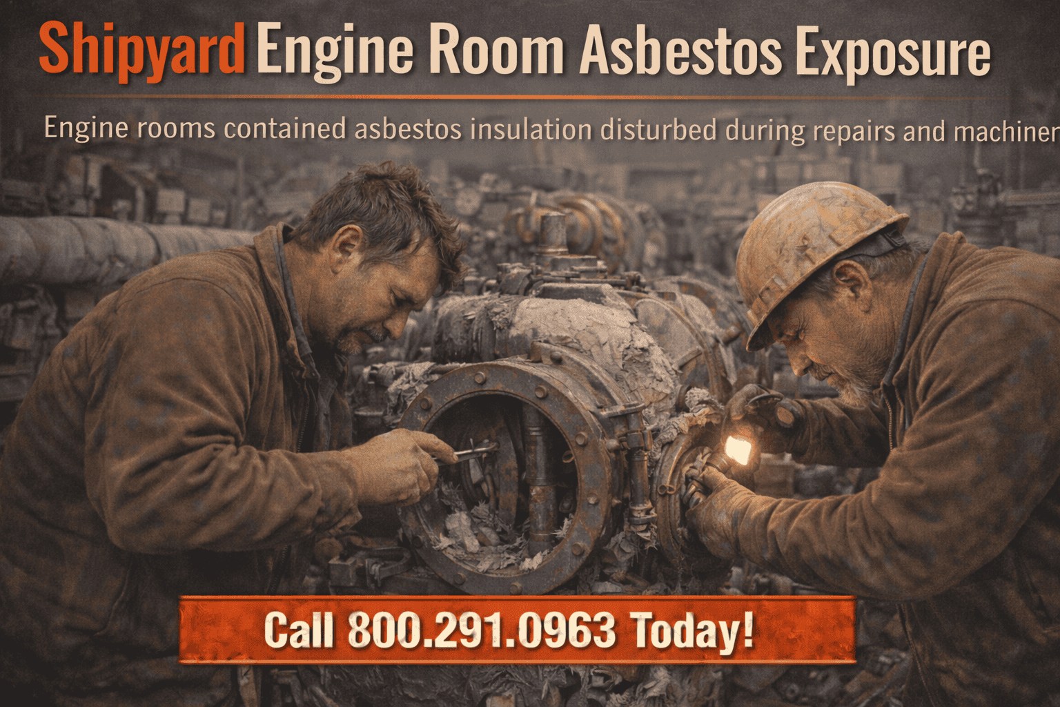 Shipyard Engine Room Asbestos Exposure - mesothelioma