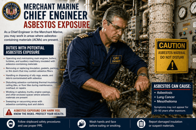 Merchant Marine Chief Engineer Asbestos Exposure | Engine Room ...